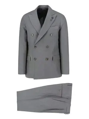 LARDINI Double-breasted Suit - Grey