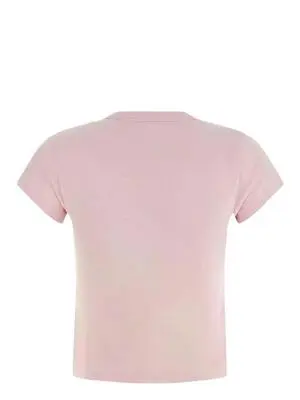 Alexander Wang Crystal Logo Cotton Baby Tee - Pink