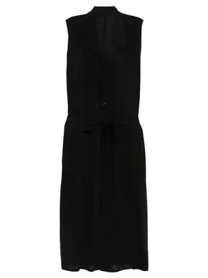 Y’S Y's Tie-Waist Collared Midi Dress