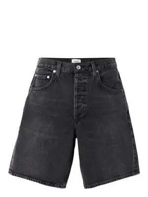 Citizens Of Humanity Ayla High Rise Wide Leg Denim Shorts - Black