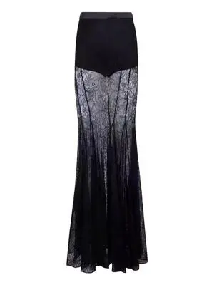 Elisabetta Franchi Lace Maxi Skirt - Black