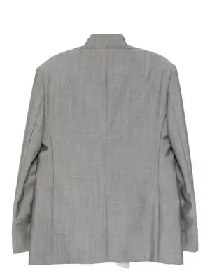 LANVIN Mandarin-collar Long-sleeve Blazer - Grey