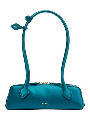 Alaïa Alaia Le Teckel Small Satin Shoulder Bag Blue