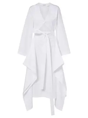 Alaïa Cutout Cotton Poplin Midi Dress - White
