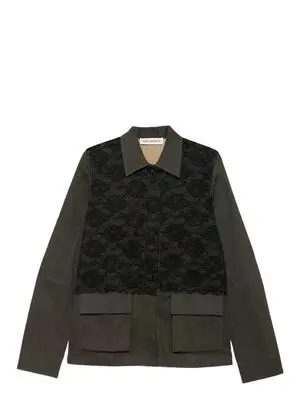 Our Legacy Split Lace-appliqued Jacket - Grey