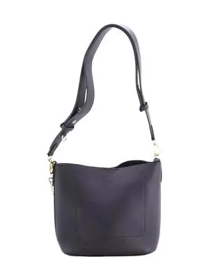 LOUIS VUITTON Lock And Walk Leather Bucket Bag - Black