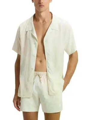BOSS Regular-fit Shirt With All-over Print - Neutrals