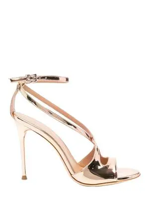 SERGIO LEVANTESI Criss-cross Strap Stiletto Sandals - Neutrals