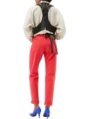 Versace Straight Leg Jeans - Red
