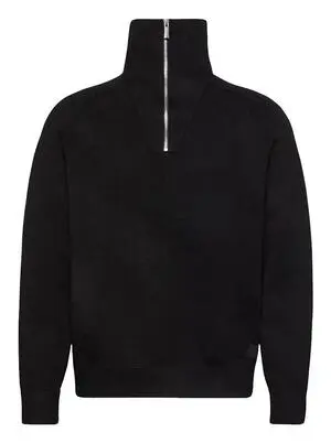 Calvin Klein Zip-up High Neck Jumper - Black