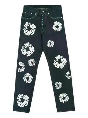 DENIM TEARS X Levi's 501 Jeans With Wreath Motif - Blue