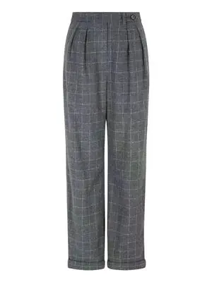 EMPORIO ARMANI Emporio Armani Check-Motif Flannel Trousers