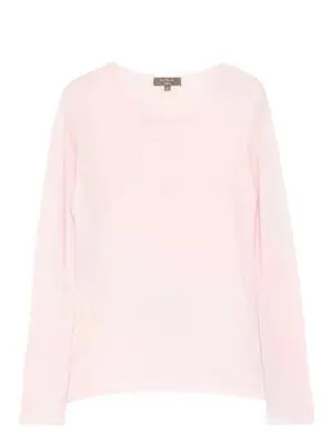 N.peal N.Peal Eden Top - Round Neck Long Sleeve Pink
