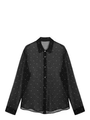 JNBY JNBY Polka Dot Button-Up Shirt With Long Sleeves
