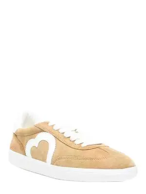 Moschino Heart Appliqué Lace-up Sneakers - Neutrals