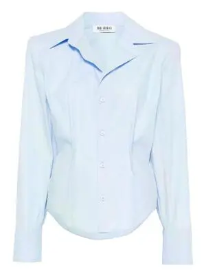 Attico Pointed Collar Buttoned Shirt - Blue