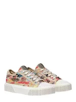 Marc Jacobs Punk Scribble Lace-up Sneakers - Neutrals