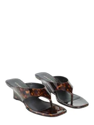 STUART WEITZMAN Stuart Weitzman Tortoiseshell Effect Wedge Sandals Brown