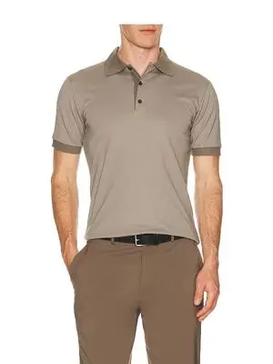 Theory Mod Jacquard Geo Polo In . Also - Brown