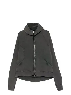 THOM KROM Paneled Zip-up Hoodie - Grey