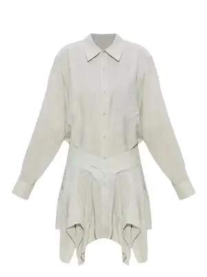 Alexander Wang Shirt-style Mini Dress - Neutrals