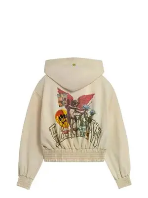 BARROW Studded Zip-up Hoodie - Neutrals