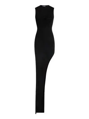 JEAN PAUL GAULTIER Long Asymmetrical Dress - Black
