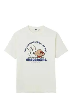 CHOCOOLATE Graphic Print T-shirt - Neutrals