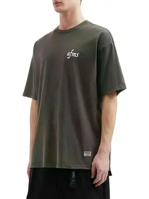 AFTERMATHS Patterned Short-sleeved T-shirt - Grey