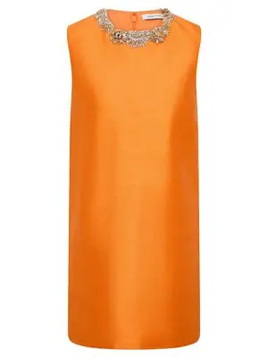 Rachel Gilbert Ludovica Embellished Mini Dress - Orange