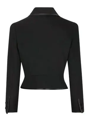 Valentino Garavani Bow-embellishment Wool Jacket - Black