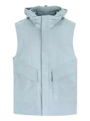 C.P. COMPANY Hooded Gilet With Goggle Detail - Blue
