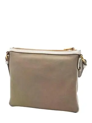 Prada Canvas Canapa Logo Bow Crossbody Bag - Brown