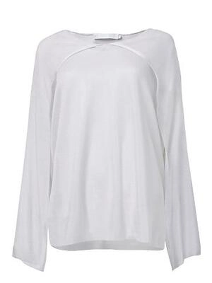 LEEM Capelet Sleeve Knitted Top - Silver