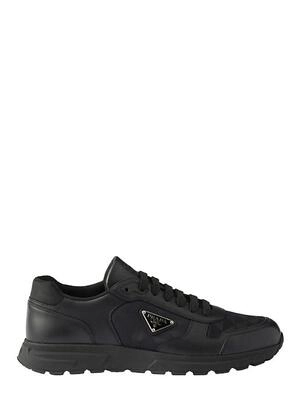 Prada Re-nylon And Leather Trainers - Black