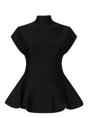 Khaite Andra Stand-collar Knit Top - Black