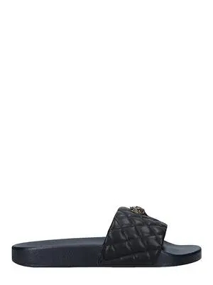 Kurt Geiger Meena Eagle Rubber Sliders - Black