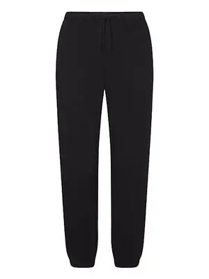 SKIMS Elasticated-waist Fleece Jogging Bottoms - Onyx