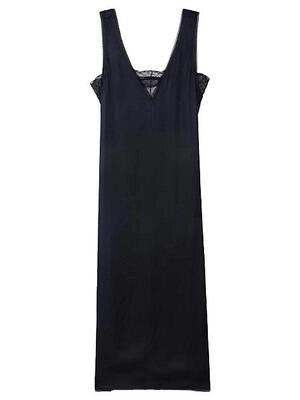 Zadig&Voltaire Renzo V-neck Satin Blend Midi Dress - Black