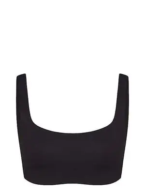NIKESKIMS Matte Scoop-neck Sports Bra - Obsidian