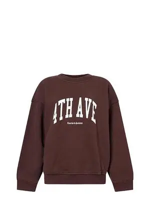 4TH & RECKLESS Avenue Logo-print Cotton Sweatshirt - Chocolate