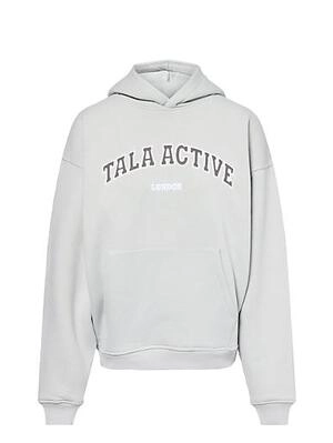 TALA Embroidered Logo Cotton-blend Hoodie - Sage