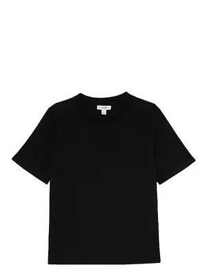 REISS Josie Ribbed Stretch-cotton T-shirt - Black