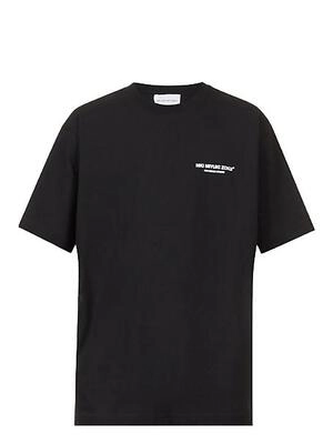 MKI MIYUKI ZOKU Design Studio Brand-print Organic-cotton Jersey T-shirt - Black