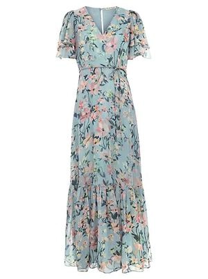 PHASE EIGHT Violet Floral-print Woven Midi Dress - Multi