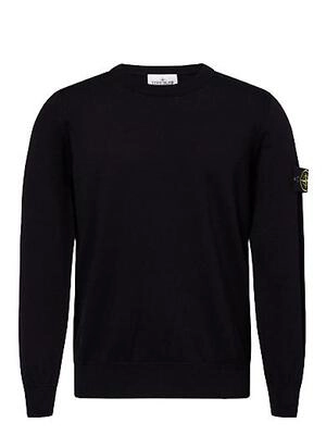 Stone Island Stone Island Cotton-Knit Jumper With Sleeve Badge Black