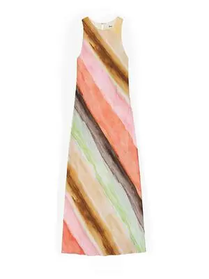 RO&ZO Ro&Zo Watercolour Stripe Ombré Maxi Dress Multi