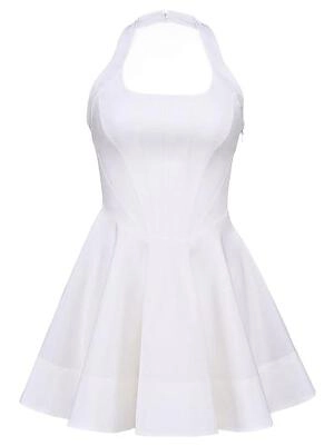 House Of Cb Sasha Halterneck Mini Dress - White
