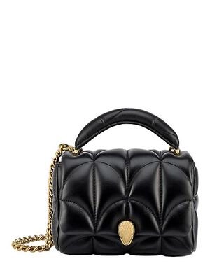 BVLGARI Serpenti Sugarloaf Small Leather Shoulder Bag - Black