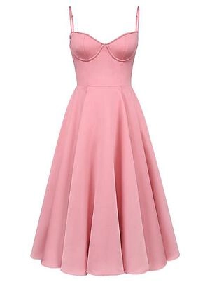 House Of Cb Mademoiselle Velvet Midi Dress - Raspberry